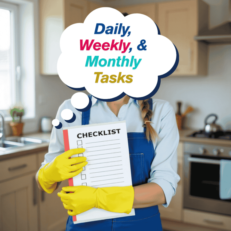 A Comprehensive Cleaning Checklist for Daily, Weekly, and Monthly Tasks ...